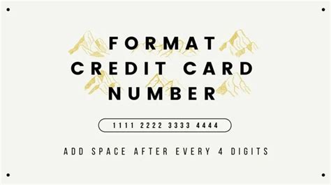 Add Letter Spacing After Every 4 Digits Of A Credit Card In Html Using Js