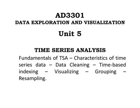 Unit 5 Time Series Data Analysispdf