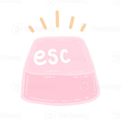Esc Button Or Escape Key Cartoon Illustration 35512999 Png