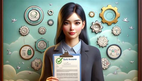 Photo Realistic As Qa Manager With Process Map And Certificate Concept As An Image Of A Qa