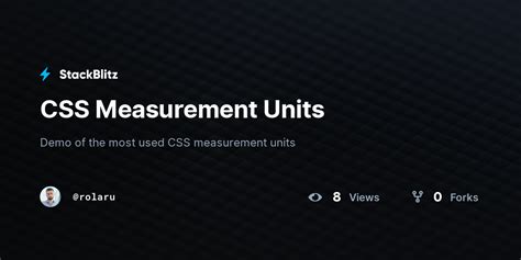 Css Measurement Units Stackblitz
