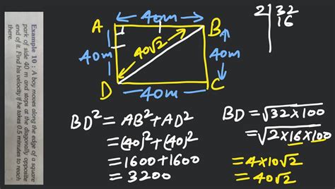 SOLVED NUMERICAL PROBLEMS Example A Boy Moves Along The Edge Of A Squ