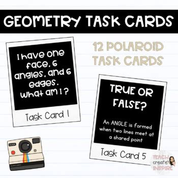 Geometry Task Cards By Teach Create Inspire Teachers Pay Teachers