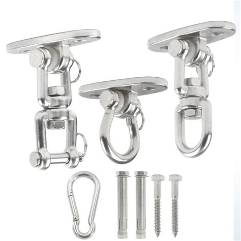 Sus304 로터리 스윙 고정 플레이트 헤비 듀티 스윙 행거 세트 요가 해먹 스윙 걸이 의자 후크 콘크리트 천장 목재용