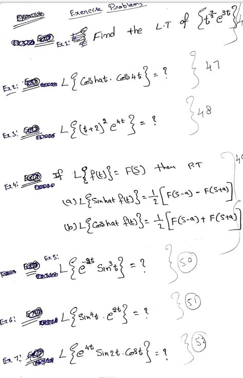 First Shifting Property Of Laplace Transform Hand Written Notes And