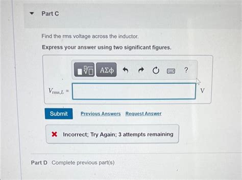 Solved The Rms Current In An RL Circuit Is 0 31 A When It Is Chegg Com