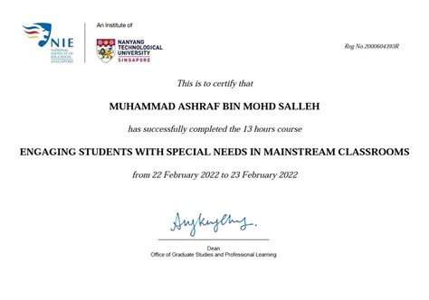 Muhammad Ashraf Mohd Salleh On Linkedin Achievementunlocked Lifelonglearner Education