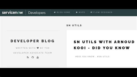 servicenow snutils example commands youtube