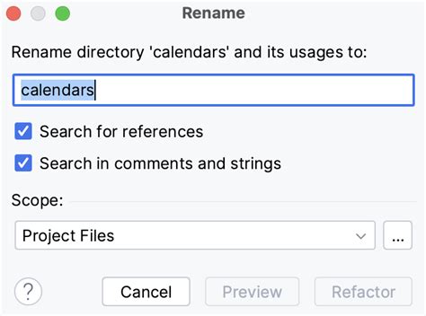 Rename Clion Documentation