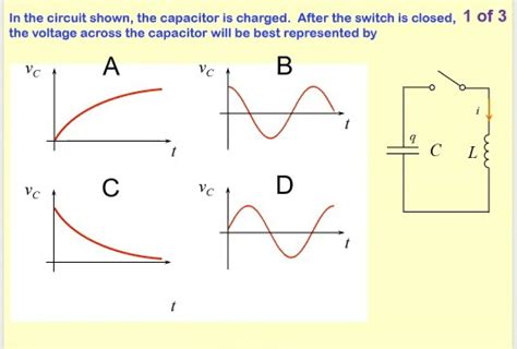 Solved In The Circuit Shown The Capacitor Is Charged After Chegg Com