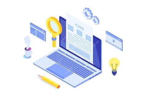 Premium Vector Cms Content Management Concept Vector Illustration
