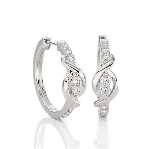 1 Ctw Round Lab Grown Diamond Hoop Earrings Regalavenue
