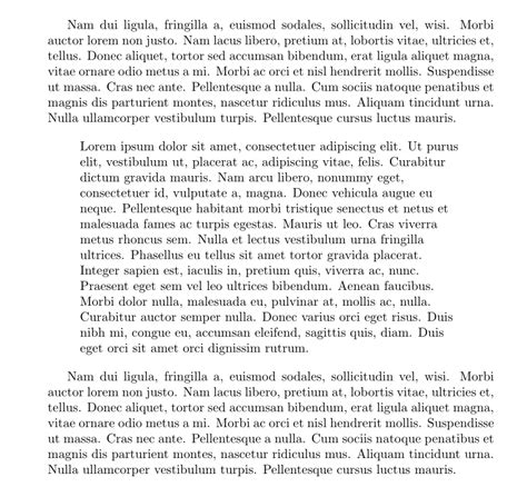 Horizontal Alignment How To Left Justify Text In Quote Environment With The Rest Of The Text