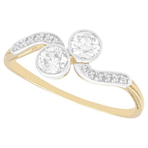 Diamond 18 Carat Yellow Gold Twist Engagement Ring At 1stdibs 275ct