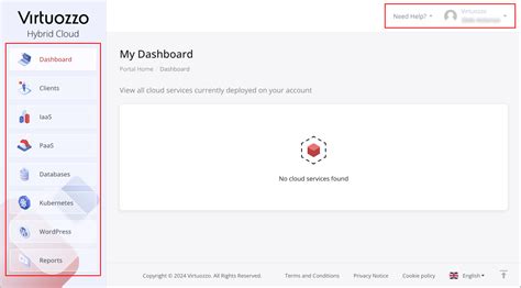 Self Service Panel Overview Virtuozzo Cloud Docs