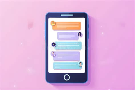 Streamlined And Engaging Mobile Messaging App Design A Modern User Interface Example Stock