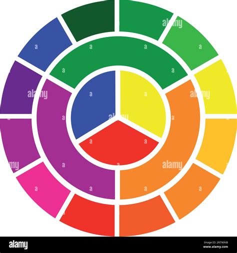 Color Circle Over White Background Vector Illustration Stock Vector