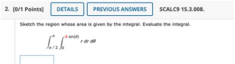 Solved Sketch The Region Whose Area Is Given By The Chegg