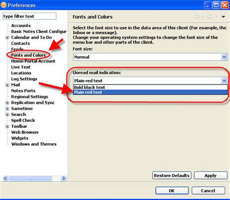 How To Change My Unread Emails From Bolded And Black Back To Red Technical Troubleshooting