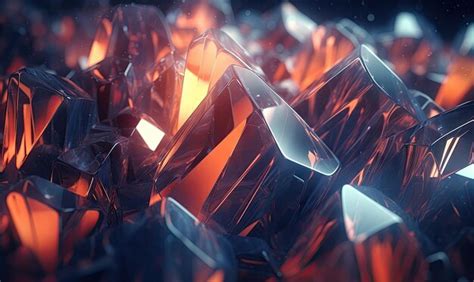 Premium Ai Image Elegant Crystal Structure With A Glass Morphism Effect Showcasing A Modern