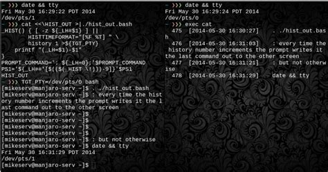 Bash How To Have Command History With Timestamps Output To The