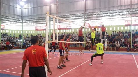 បុណ្យ ទន្លេ ៖ ក្រុម បាល់ទះ បញ្ជាការដ្ឋាន អង្គរក្ស បំបាក់ ក្រសួងមហាផ្ទៃ ដោយ លទ្ធផល ៣ ១