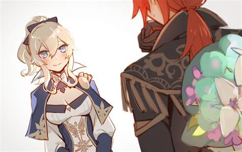 Jean And Diluc Genshin Impact Drawn By Rome Romedo Danbooru