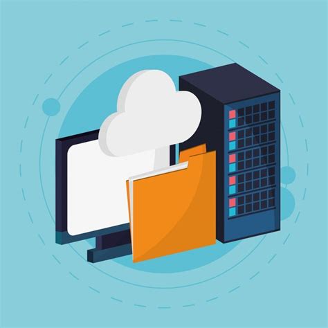 Premium Vector Data Center Cloud Computing Folder