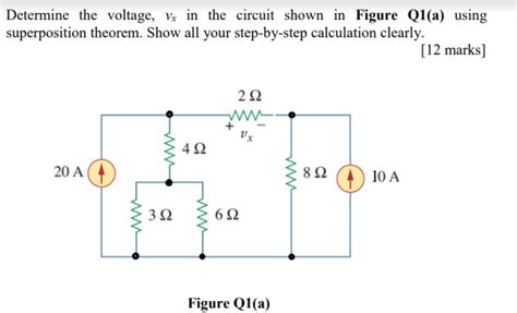 Solved Determine The Voltage Vx In The Circuit Shown In Chegg Com