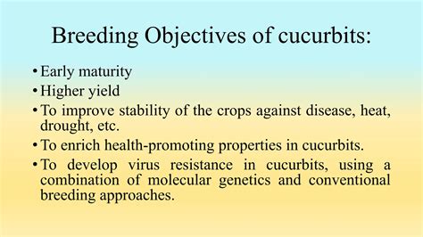 conventional and non conventional methods for improvement of cucurbits