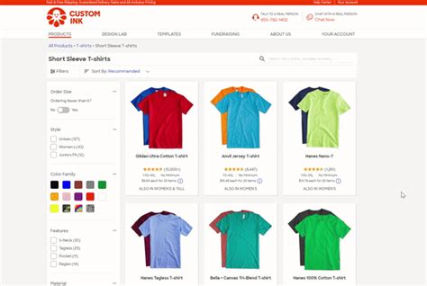 Custom Ink Shirts Size Chart