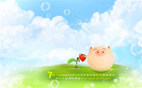 卡通猪桌面壁纸 卡通猪桌面 卡通猪脸 大山谷图库