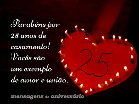 Parabéns Por 25 Anos De Casamento Mensagens De Aniversário