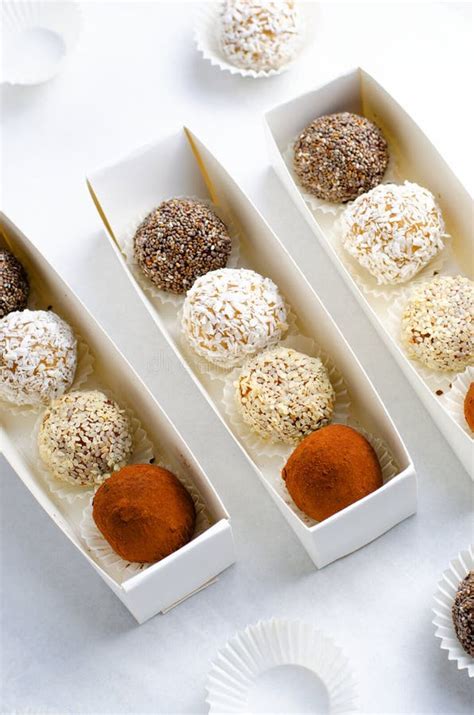 Assorted Vegan Sweets Delicious Candy Balls With Seeds Dried Fruit