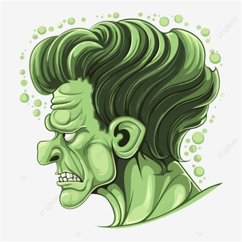 프랑켄슈타인 헤어 벡터 연기 만화와 스티커 클립 아트 놀라운 헐크 얼굴 그림 상표 클립 아트 Png 일러스트 및 벡터 에 대한 무료 다운로드 Pngtree