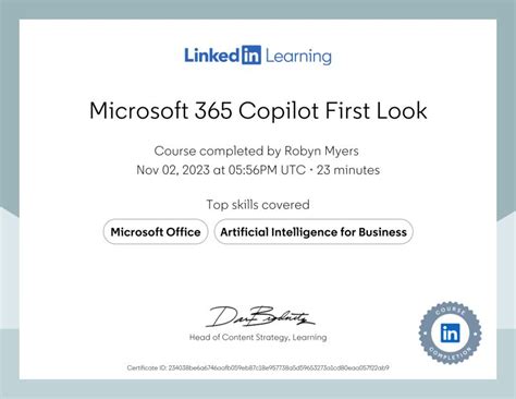 Robyn Myers On Linkedin Certificate Of Completion