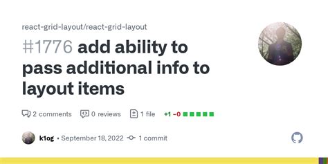Add Ability To Pass Additional Info To Layout Items By K1og · Pull Request 1776 · React Grid