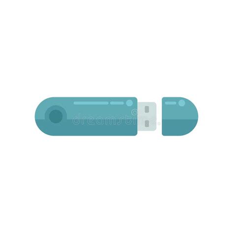 Modern Usb Flash Drive With Open Cap Isolated On White Stock Illustration Illustration Of