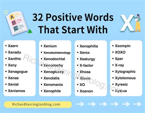 Positive Words That Start With X Updated Huge List With Definitions And Examples Rhblog