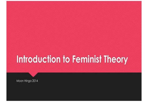 Introduction To Feminist Theory Pdf