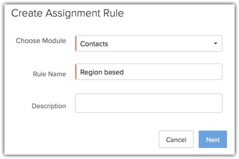 Setting Up Assignment Rules Online Help Zoho Crm