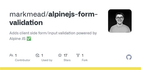 Github Markmeadalpinejs Form Validation Adds Client Side Forminput Validation Powered By