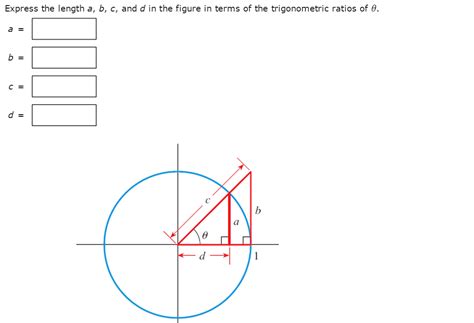 Solved Express The Length A B C And D In The Figure In