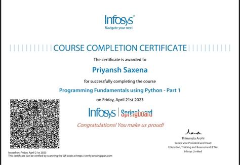 priyansh saxena on linkedin successfully completed the programming