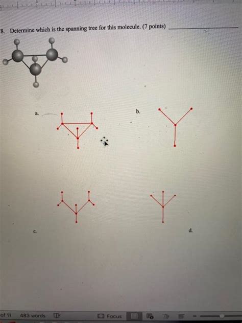 Solved Determine Which Is The Spanning Tree For This Chegg Com