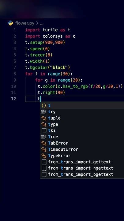 Awesome Python Turtle Flower Pattern Python Pythonprogramming Shorts