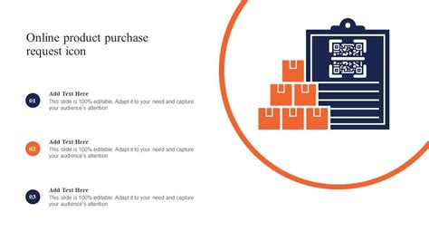 Online Product Purchase Request Icon Ppt Template