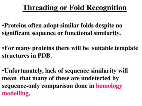 Ppt Protein Structure Prediction Homology Modeling And Threadingfold Recognition Powerpoint
