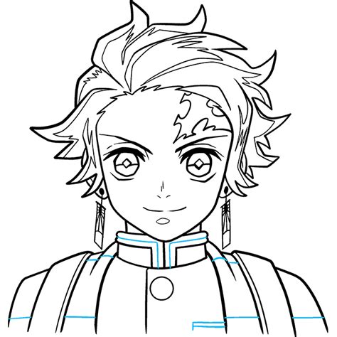 How To Draw Tanjiro Kamado From Demon Slayer Really Easy Drawing