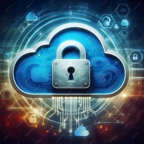 Cyber Security Data Protection Business Technology Privacy Concept Key Lock And Cioud Virtual